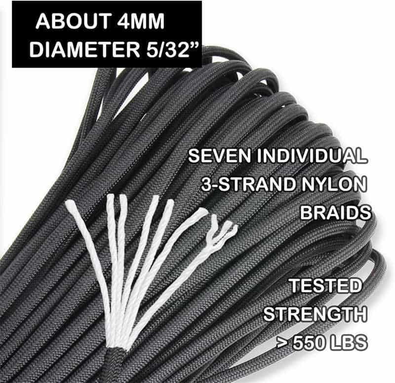 550lb Paracord - Versatile Outdoor Survival Tool and Crafting Material
