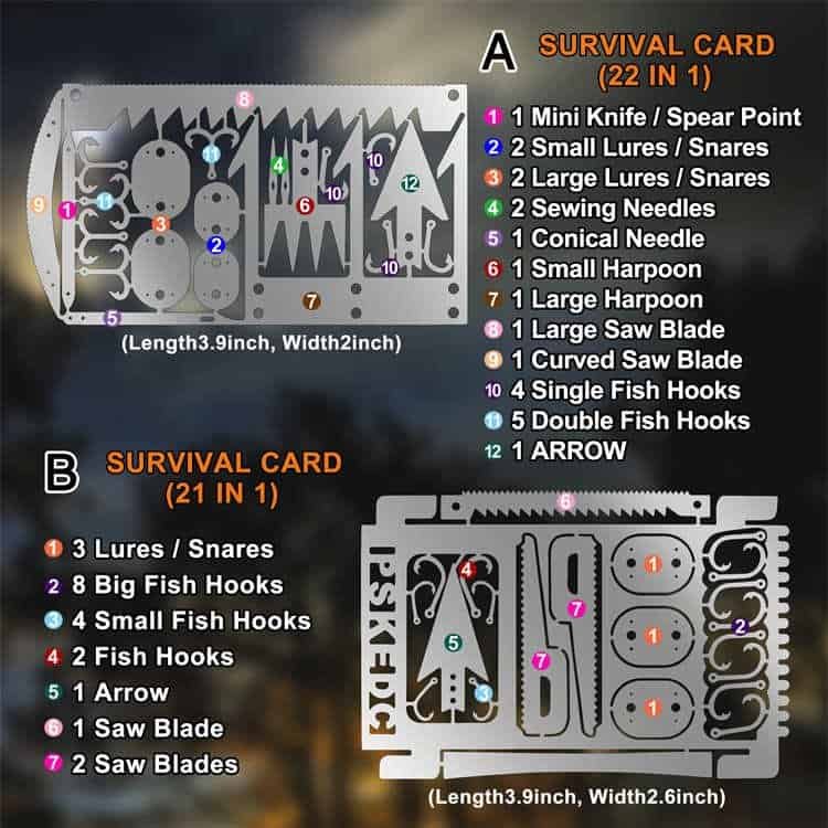 Survival Tool Card - Your All-in-One Pocket-Sized Solution for Outdoor ...